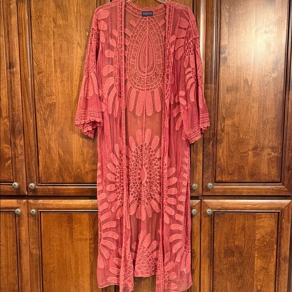 Artesia | Kimonos & Yukatas | Artesia Elegant Rust Lace Kimono | Poshmark